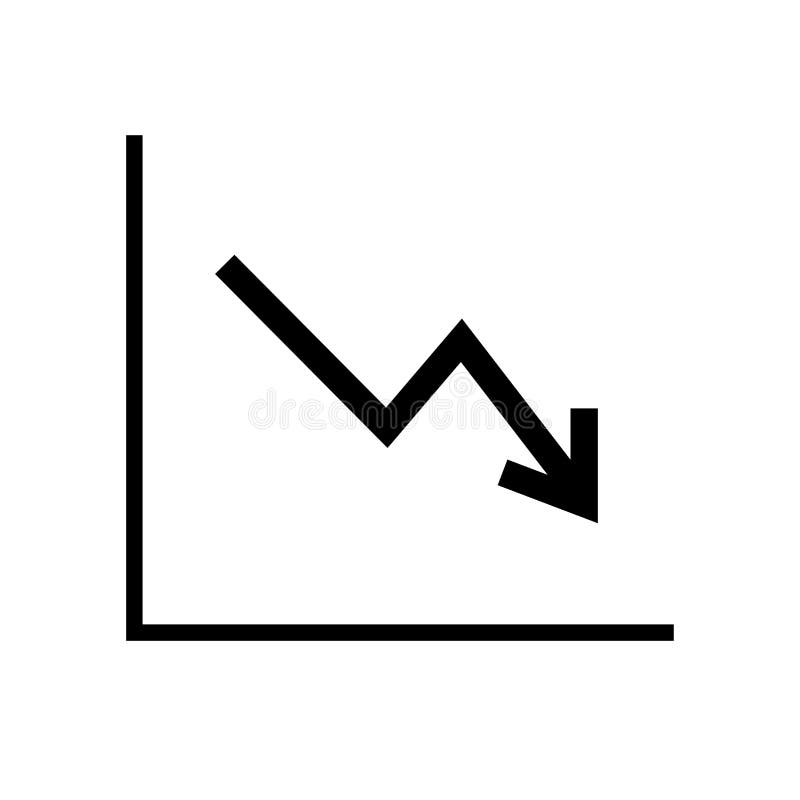 Vector Declining Graph Icon Stock Illustration - Illustration of ...