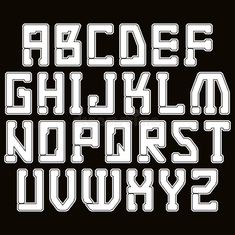 Vector Decorative Alphabet.Custom Art Font. Stock Vector - Illustration ...