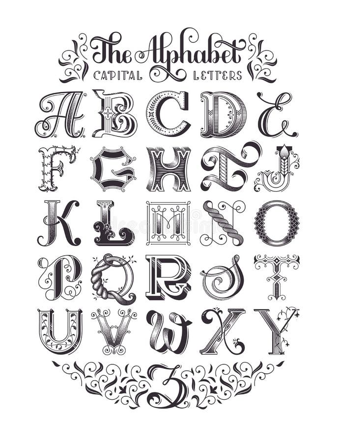 Decorative Alphabet Script Stock Illustrations – 12,434 Decorative ...