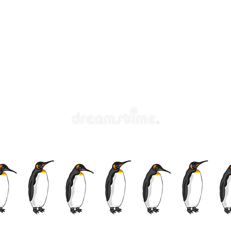 Penguin border stock vector. Illustration of background - 4657431
