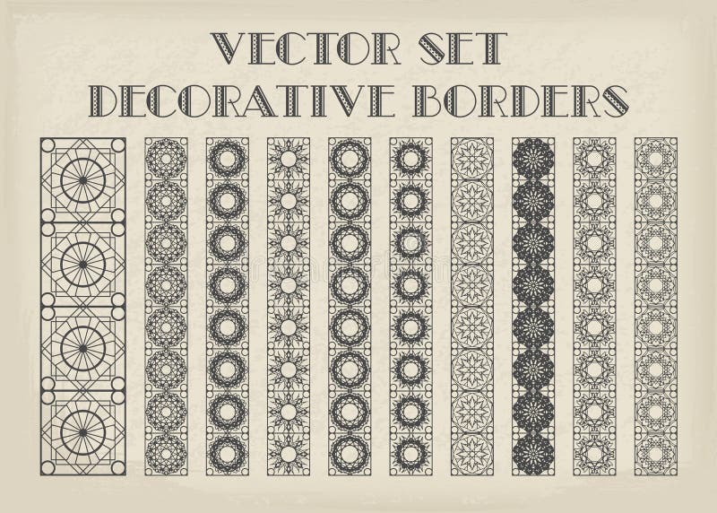 Vector decorative borders stock vector. Illustration of ancient - 94258390