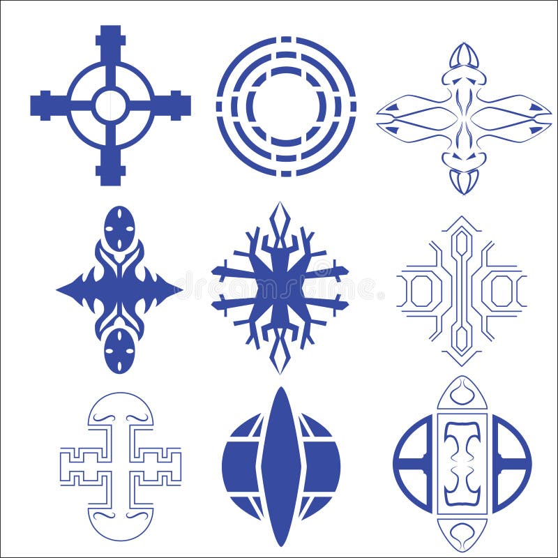 Vector of Decorative Cross and Logo Stock Vector - Illustration of ...