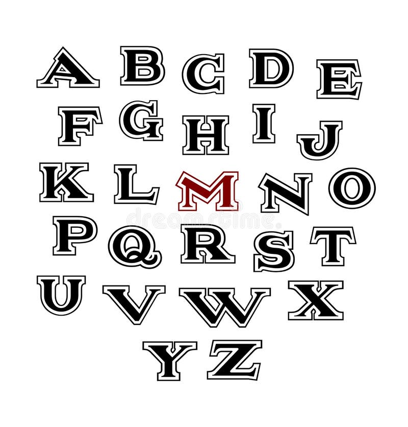 Rebirth, the Neoclassical Font Stock Vector - Illustration of caps ...