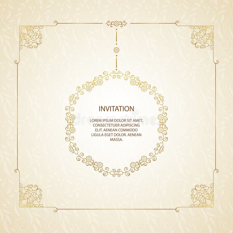 Vector decorative frame. stock vector. Illustration of abstract - 76071500