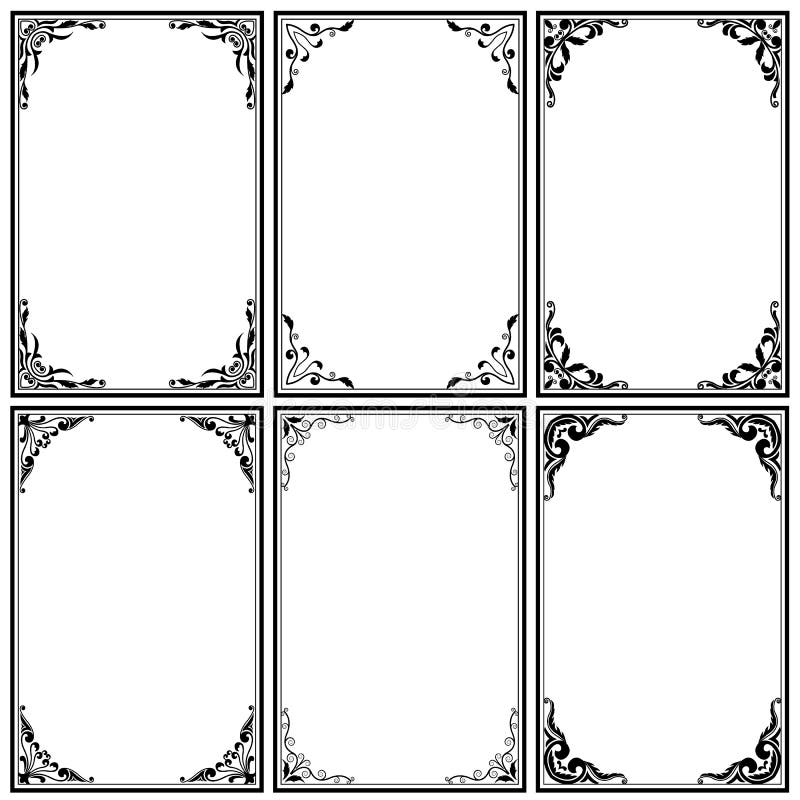 Frames of medieval style stock vector. Illustration of deco - 55145075