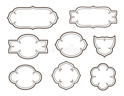 Vector Decorative Frames for Logos and Names Stock Vector ...