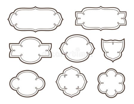 Vector Decorative Frames for Logos and Names Stock Vector ...