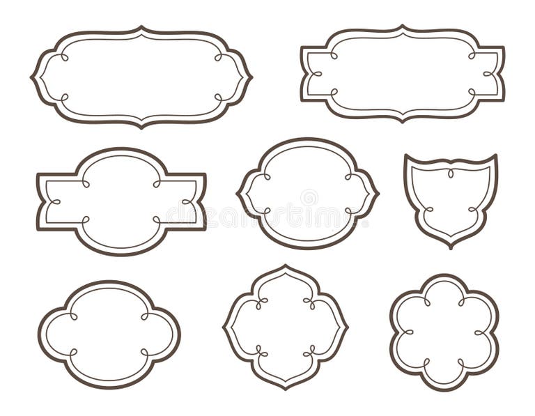 Vector Decorative Frames for Logos and Names Stock Vector ...