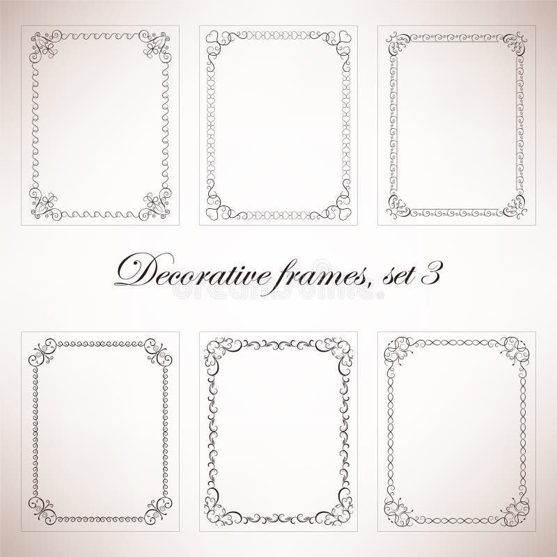 Vector decorative frames stock vector. Illustration of christmas - 61928008