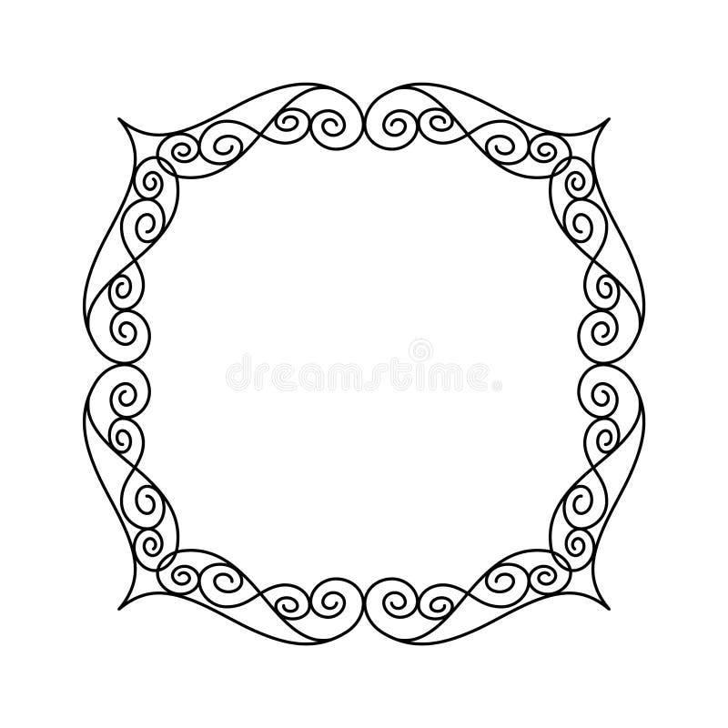 Vector Decorative Frames.Vector Illustration.Black . Stock Vector ...