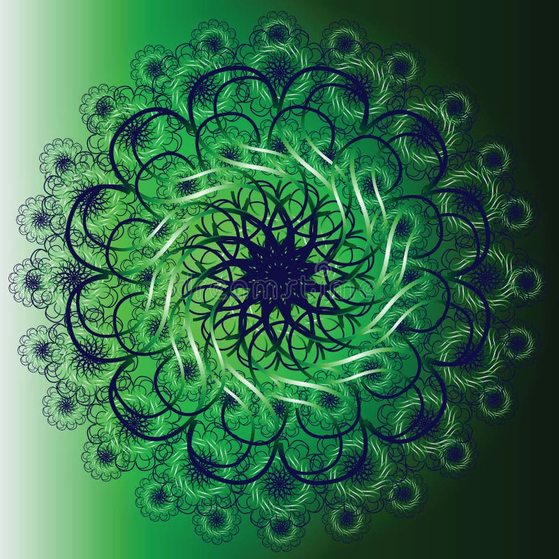 Vector Decorative Green Pattern Stock Vector - Illustration of card ...