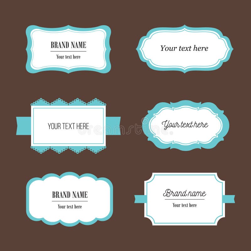 Vector Decorative Frames for Logos and Names Stock Vector ...