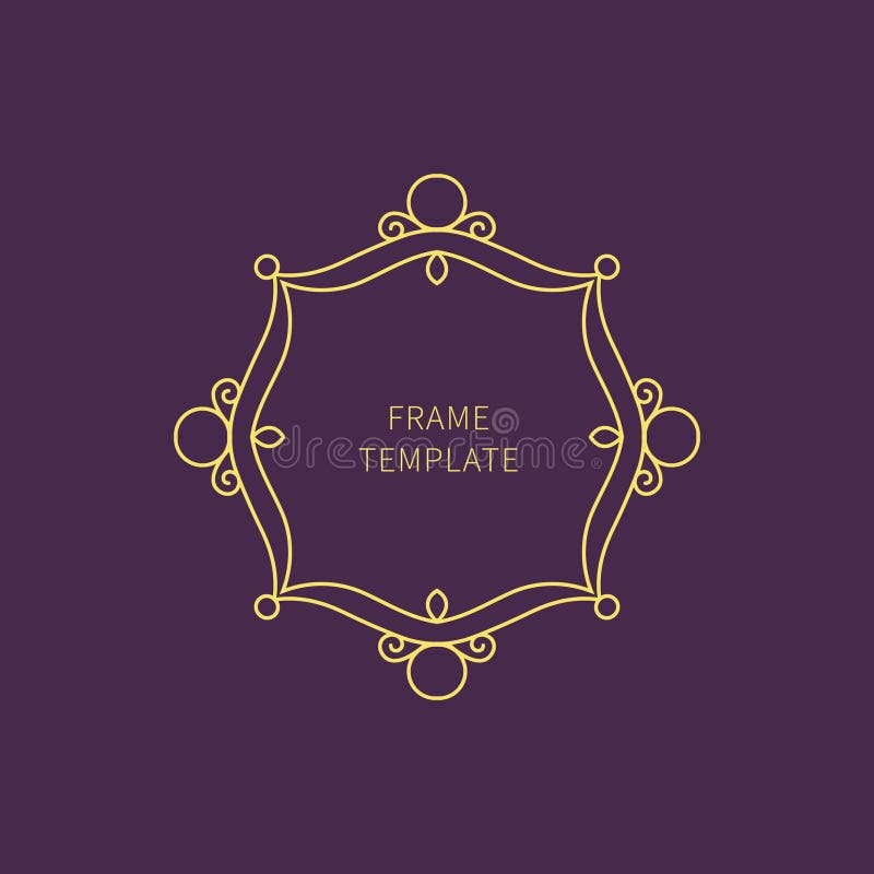 Vector Decorative Line Art Frame for Design. Stock Vector ...