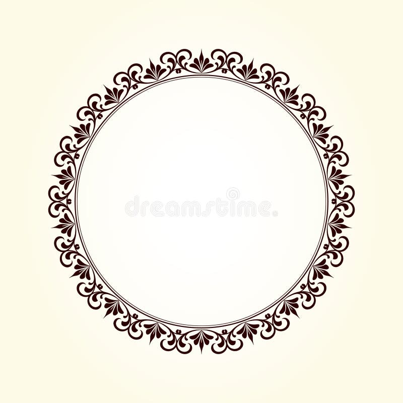 Vector Decorative Round Retro Frame .Place for Text..Vector ...