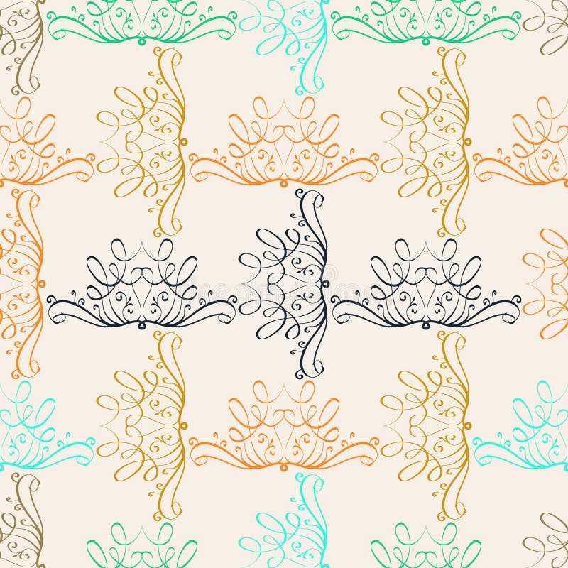 Vector Decorative Seamless Pattern Background. Stock Vector ...