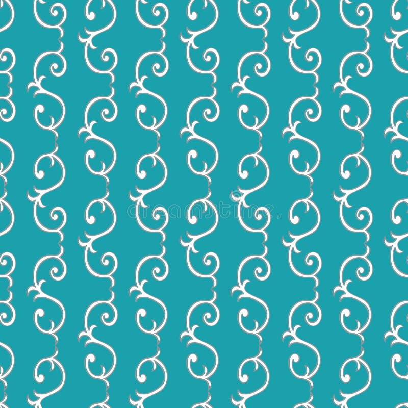 Vector Decorative Swirls Seamless Pattern Background. Vertical Columns ...