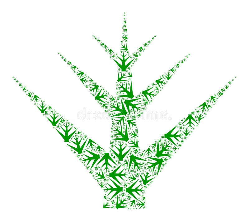 Decorative Tree Recursion Icon Collage Of Self Icons Stock Vector