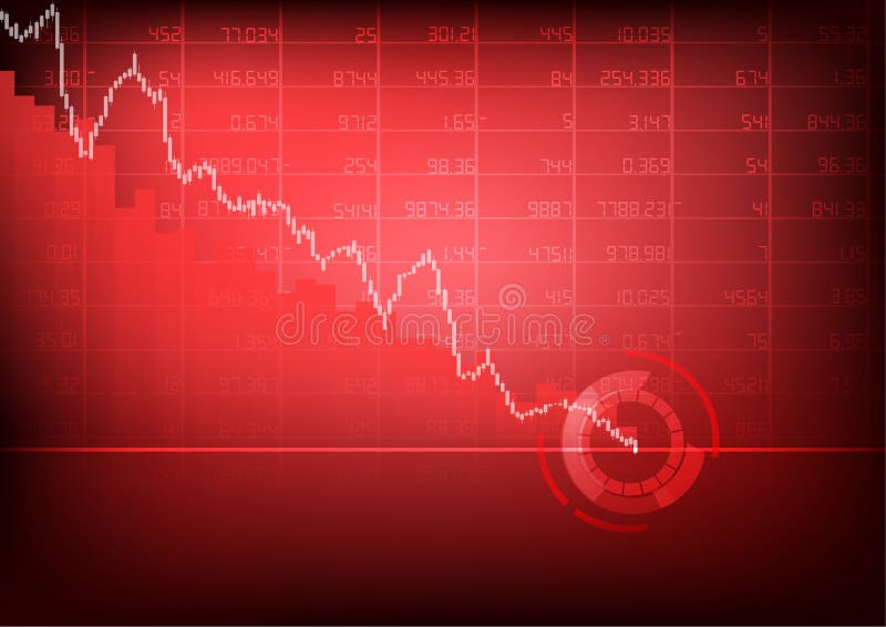 Vector : Decrease Business Graph and Stockboard with Circuit Breaker ...