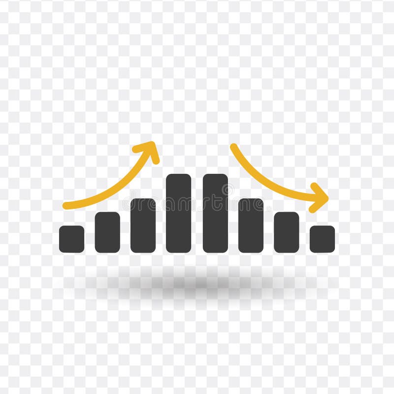 Vector Decrease an Growing Graph Icon. Diagram Icon. Stock Vector Illustration Isolated on ...