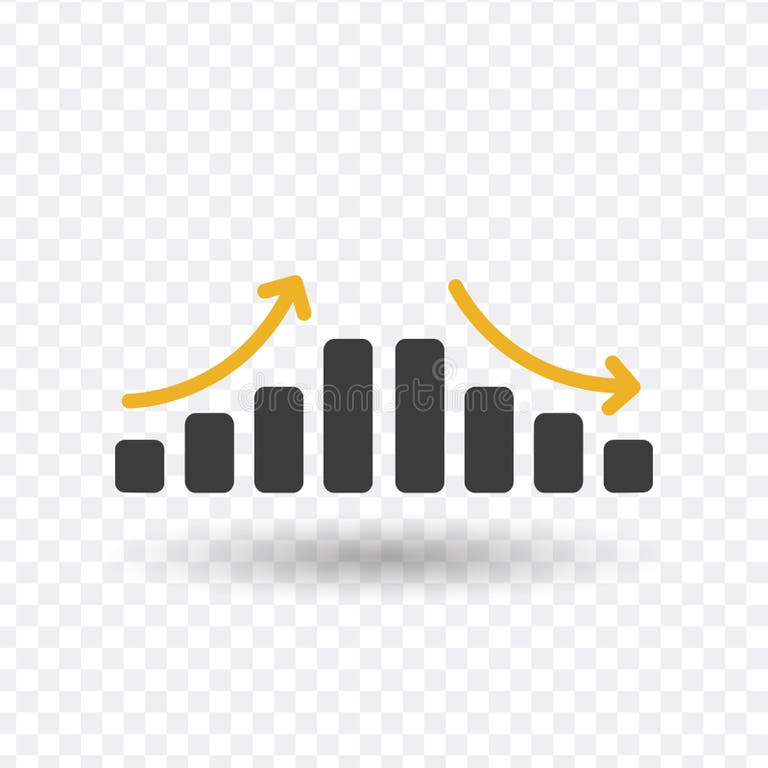 Vector Decrease an Growing Graph Icon. Diagram Icon. Stock Vector Illustration Isolated on ...