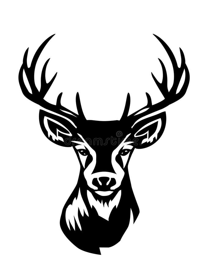Vector Deer Head stock vector. Illustration of beautiful - 312035428