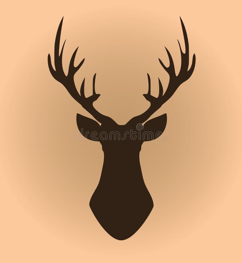 Buck Head Silhouette Clip Art