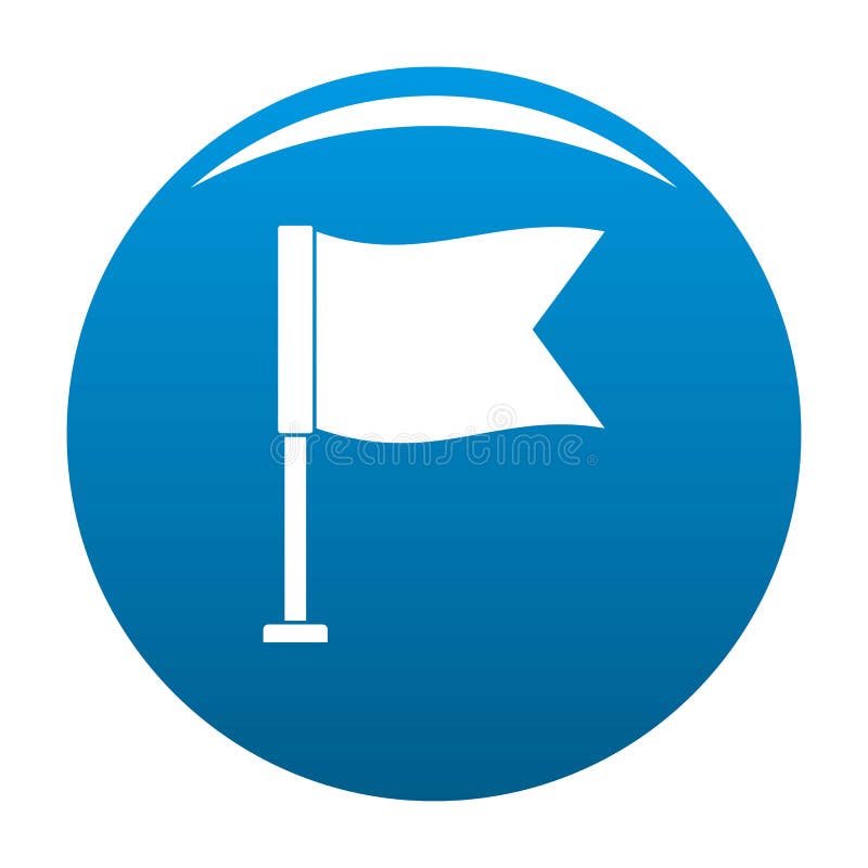 Vector Del Azul Del Icono De La Bandera Ilustración del Vector ...