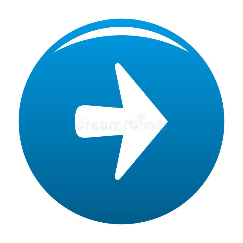 Vector Del Azul Del Icono De La Flecha Ilustración del Vector ...