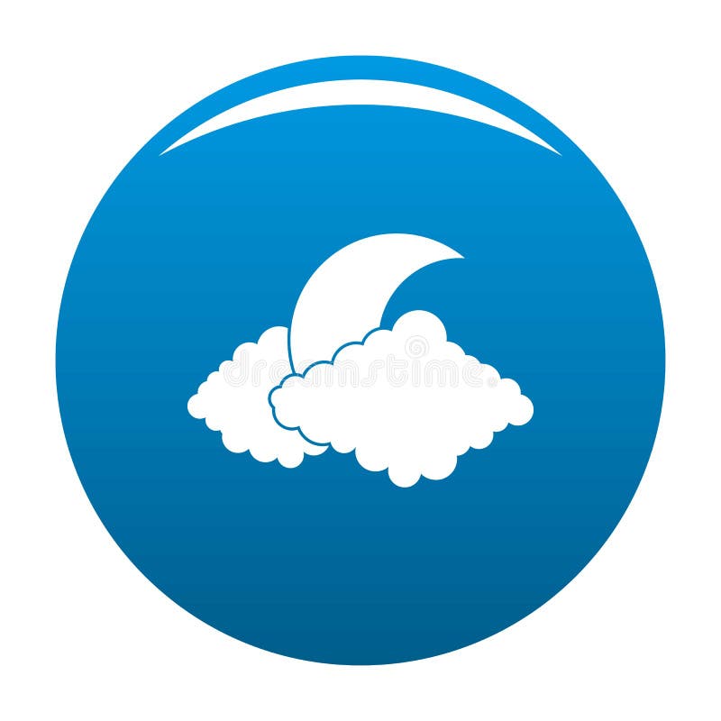 Vector Del Azul Del Icono De La Luna Ilustración del Vector ...