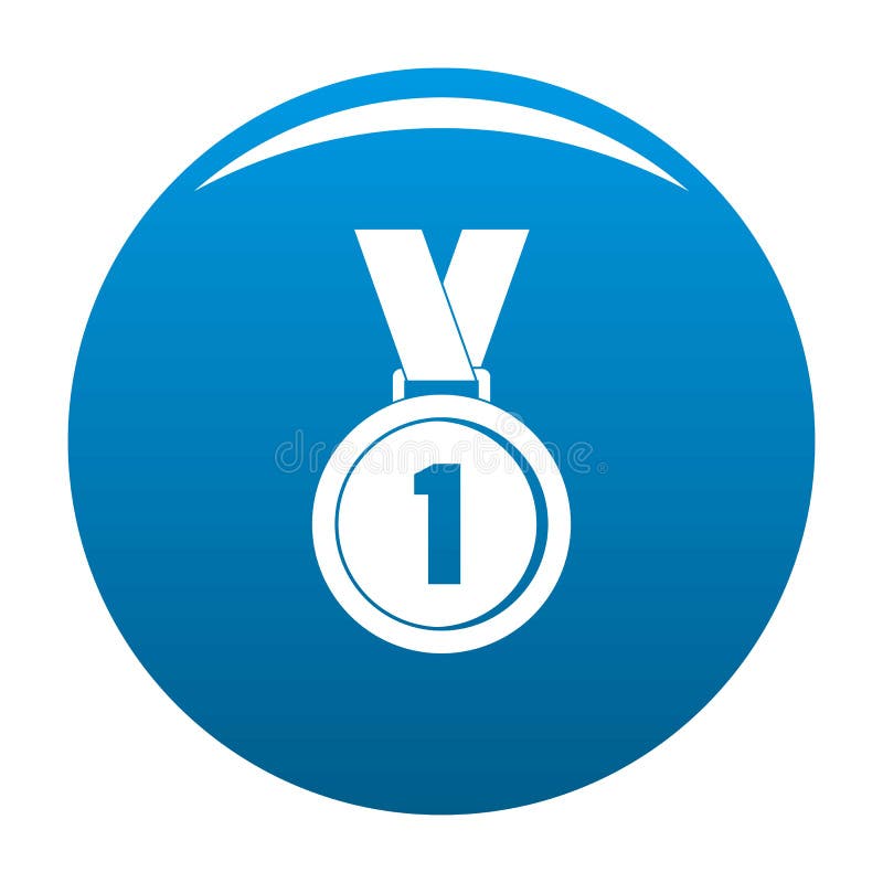 Vector Del Azul Del Icono De La Medalla Ilustración del Vector ...
