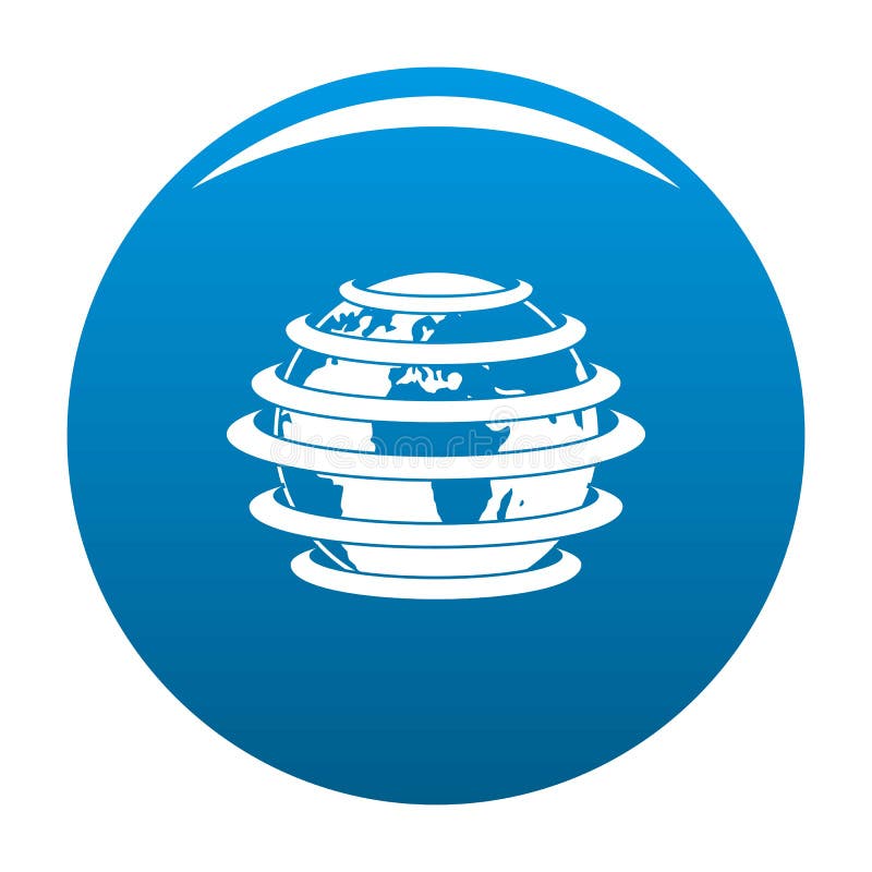 Vector Del Azul Del Icono Del Mundo Ilustración del Vector ...