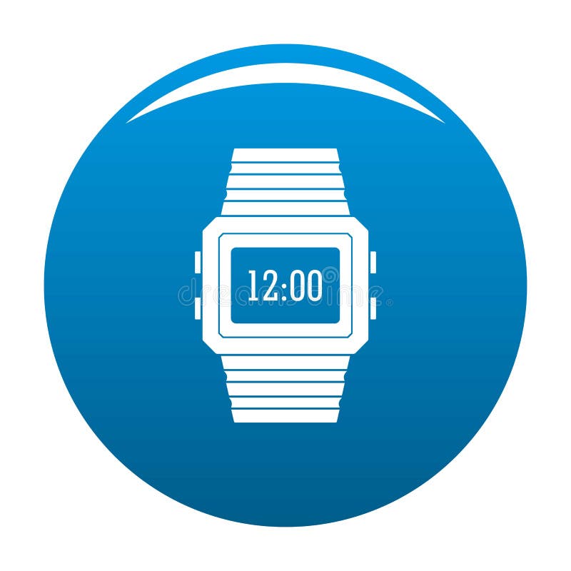 Vector Del Azul Del Icono Del Reloj Ilustración del Vector ...