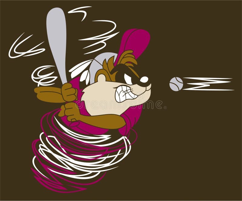 Vector Del Béisbol De Tazmania Ilustración del Vector - Ilustración de ...