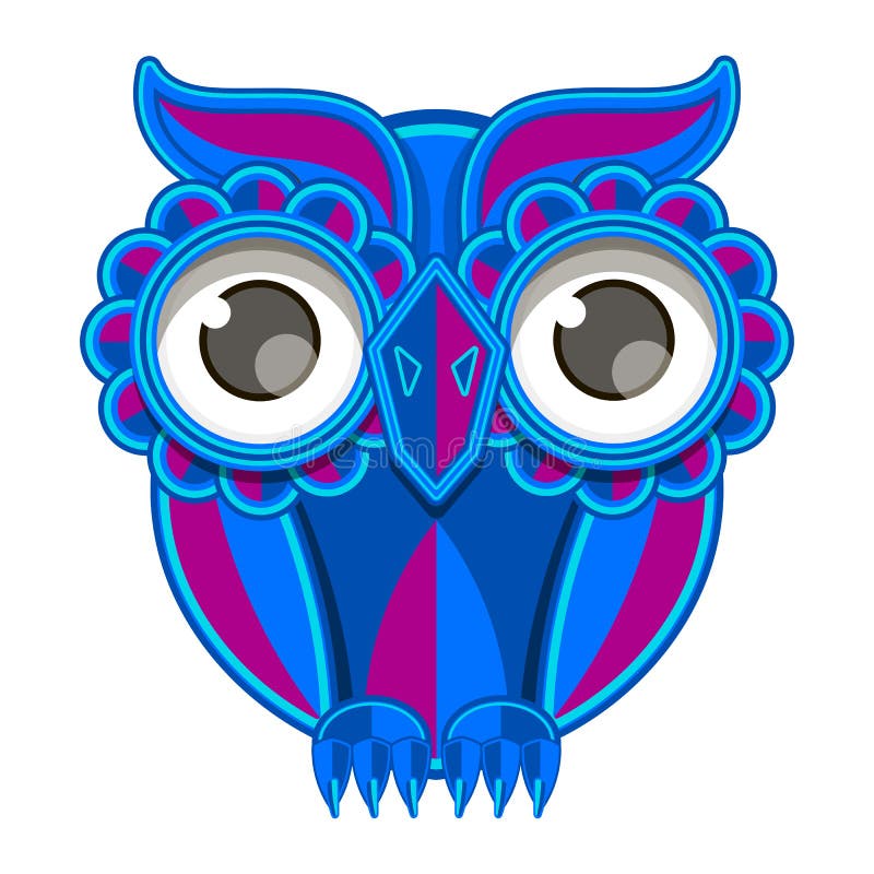 Vector Del Búho Del Ornamento Ilustración del Vector - Ilustración de ...