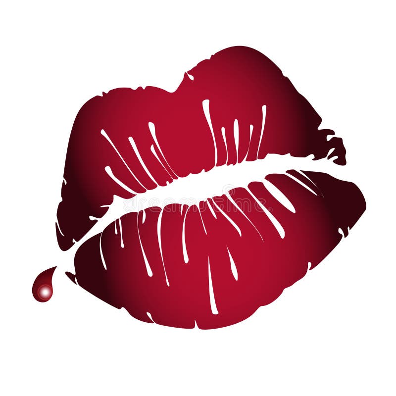 Vector Del Beso De Llipstick Ilustración del Vector - Ilustración de ...