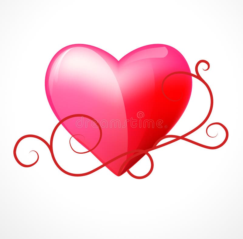 Vector del corazón ilustración del vector. Ilustración de lazo - 17833327