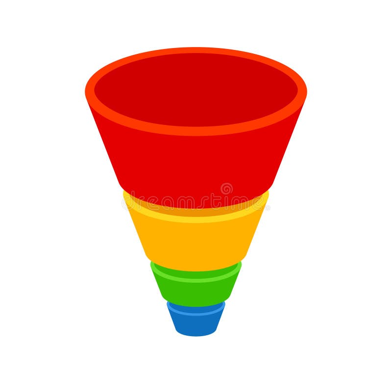 Vector Del Diagrama Del Embudo Ilustración del Vector - Ilustración de ...