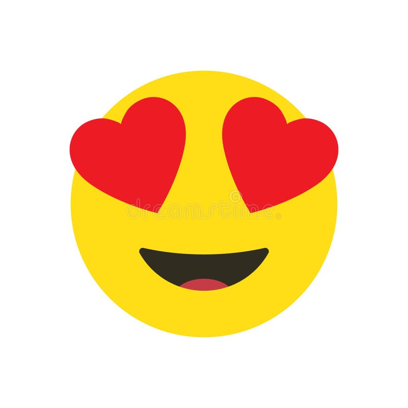 Sensación Linda En Emoticon Del Amor En El Fondo Blanco - Emoji, Smiley ...