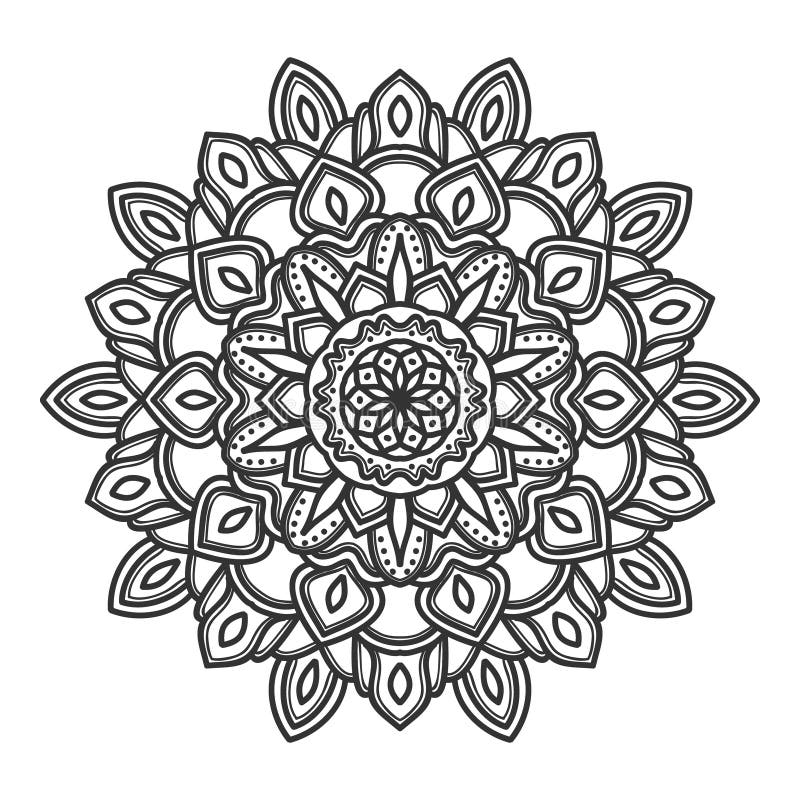 Vector Del Ejemplo De La Flor De La Mandala Ilustración del Vector ...