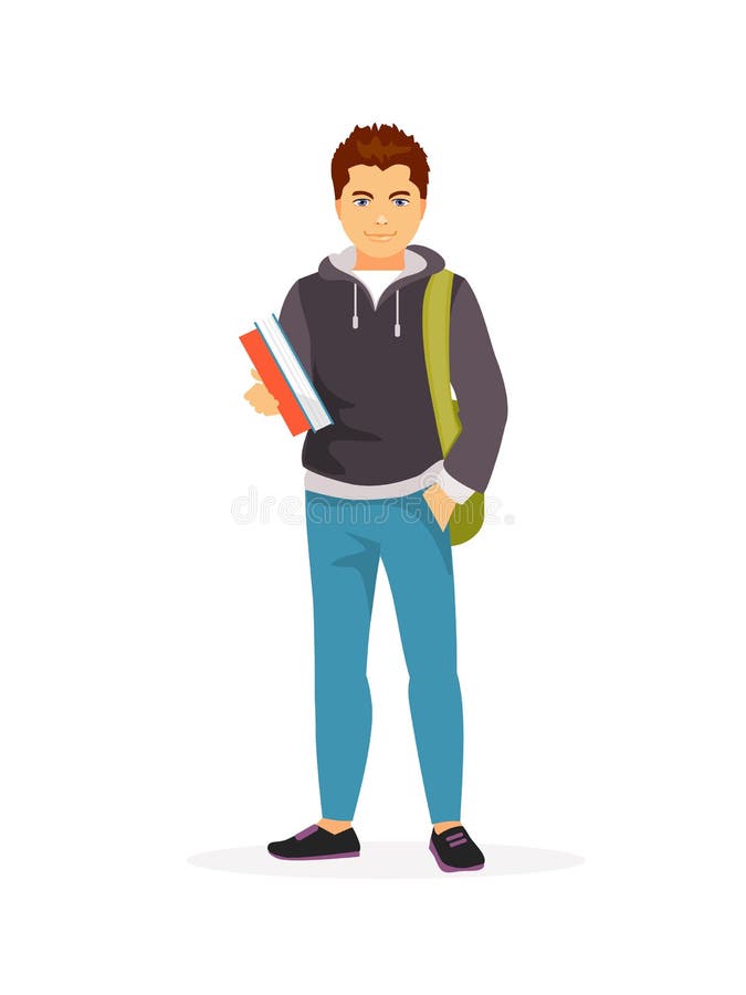Vector Del Estudiante Del Adolescente Ilustración del Vector ...