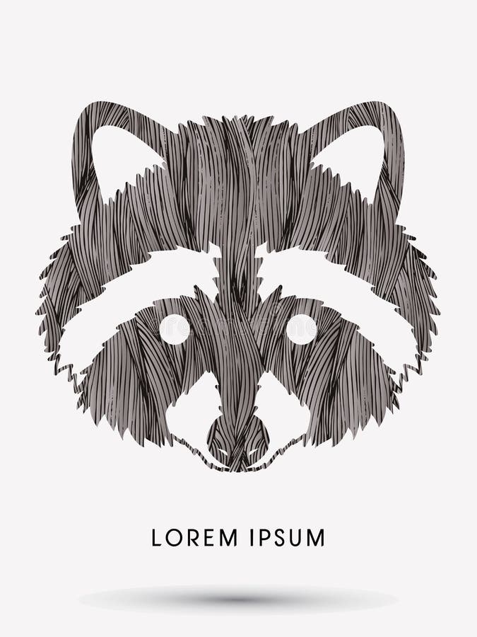 Vector Del Gráfico De La Cara Del Mapache Ilustración del Vector ...