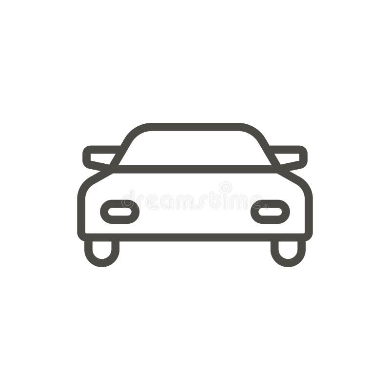 Vector Del Icono Del Coche Línea Símbolo Del Auto Ilustración del ...