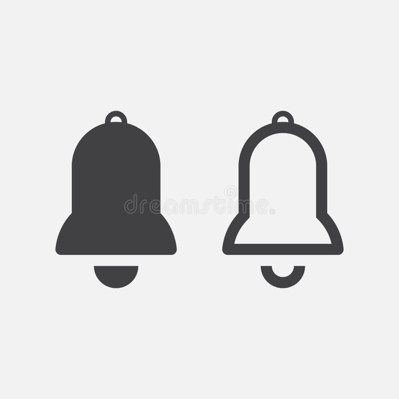 Vector Del Icono De Bell Aislado En Blanco Ilustración del Vector ...