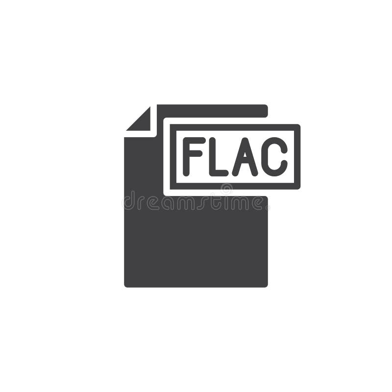 Vector Del Icono De Documento Del Formato De Flac Ilustración del ...