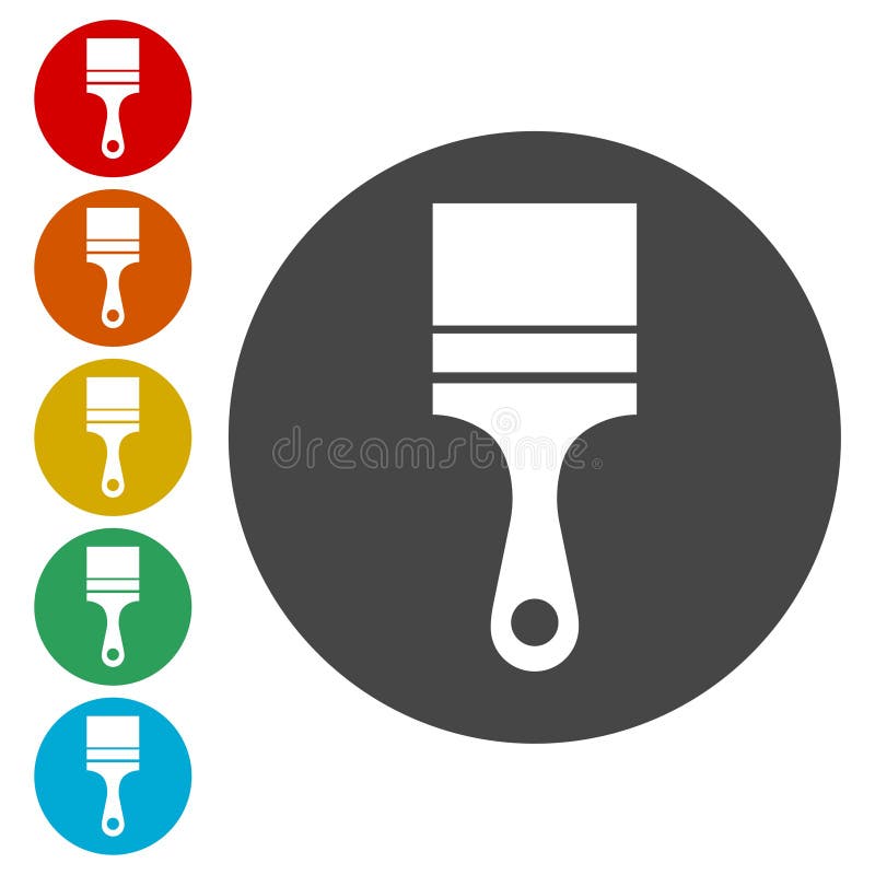 Vector Del Icono De La Brocha Ilustración del Vector - Ilustración de ...