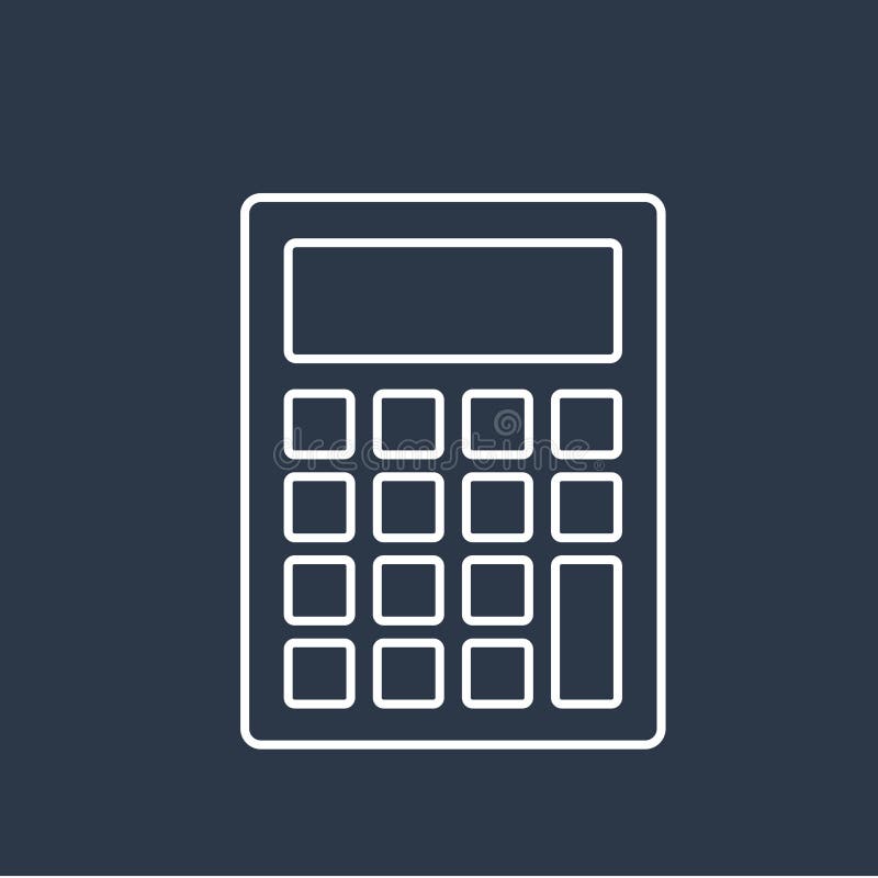 Vector Del Icono De La Calculadora Del Número Ilustración del Vector ...