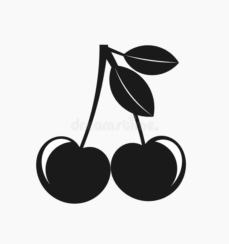 Vector De La Fruta De La Cereza Ilustración del Vector - Ilustración de ...