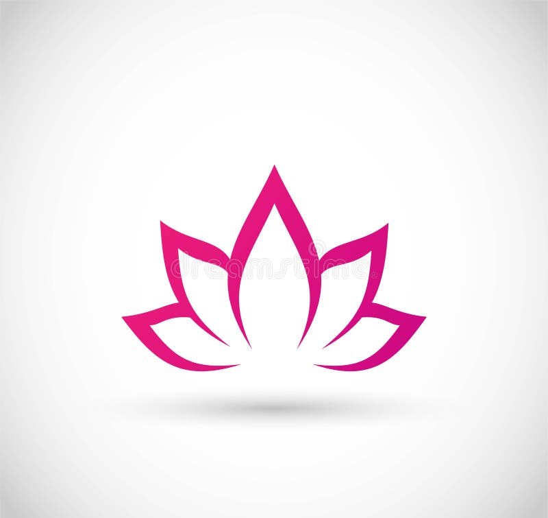 Vector Del Icono De La Flor De Loto Ilustración del Vector ...