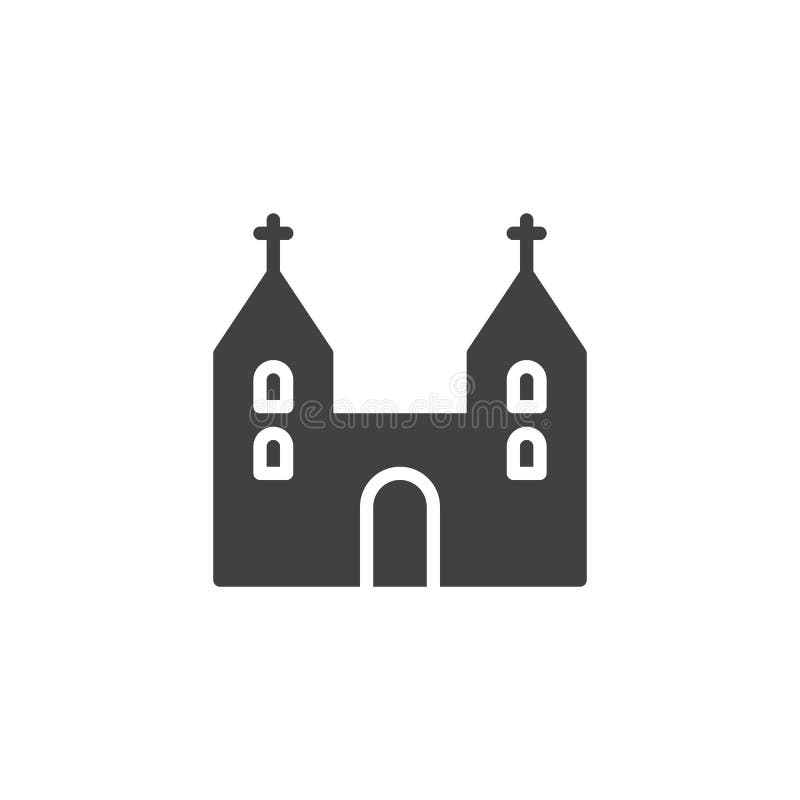 Línea Concepto De La Iglesia De La Catedral Del Icono Símbolo Plano Del ...