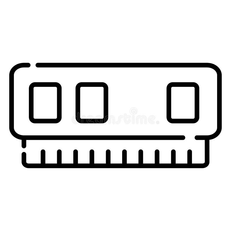 Vector Del Icono De La Memoria, Vector Del Icono De La RAM Stock de ...